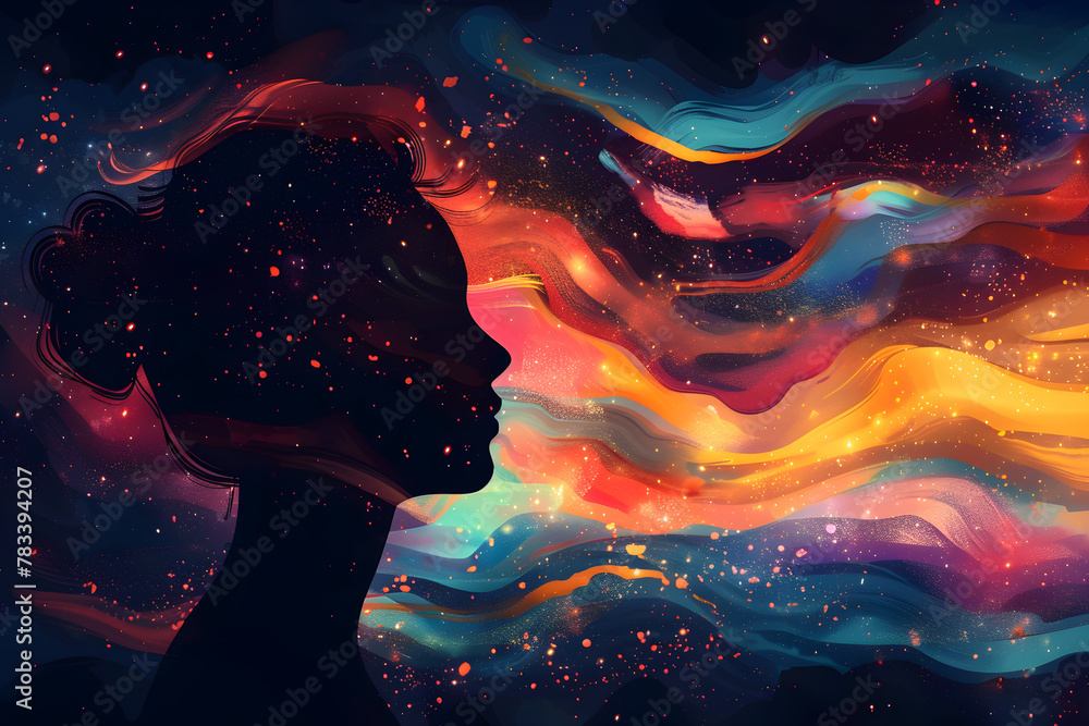 Abstract background for World Bipolar Day, depicting the complexity and ...