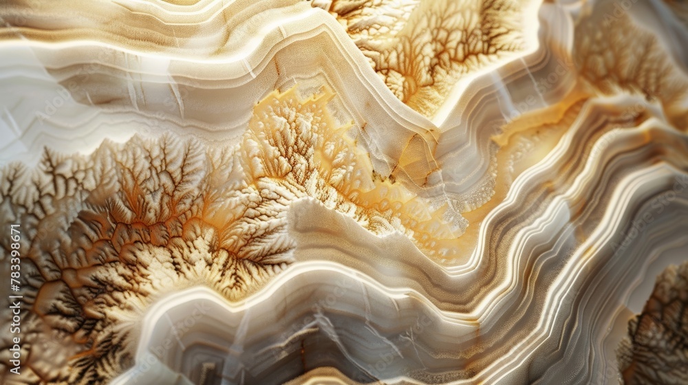 Abstract Wavy Agate Stone Cross Section Mineral Slice Texture ...