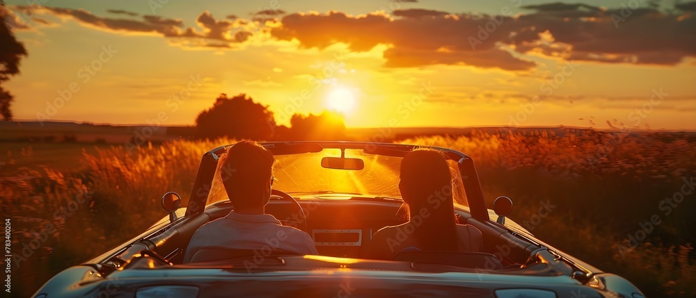 Sunset Road Trip: A Serene Journey. Concept Travel Photography, Sunset ...