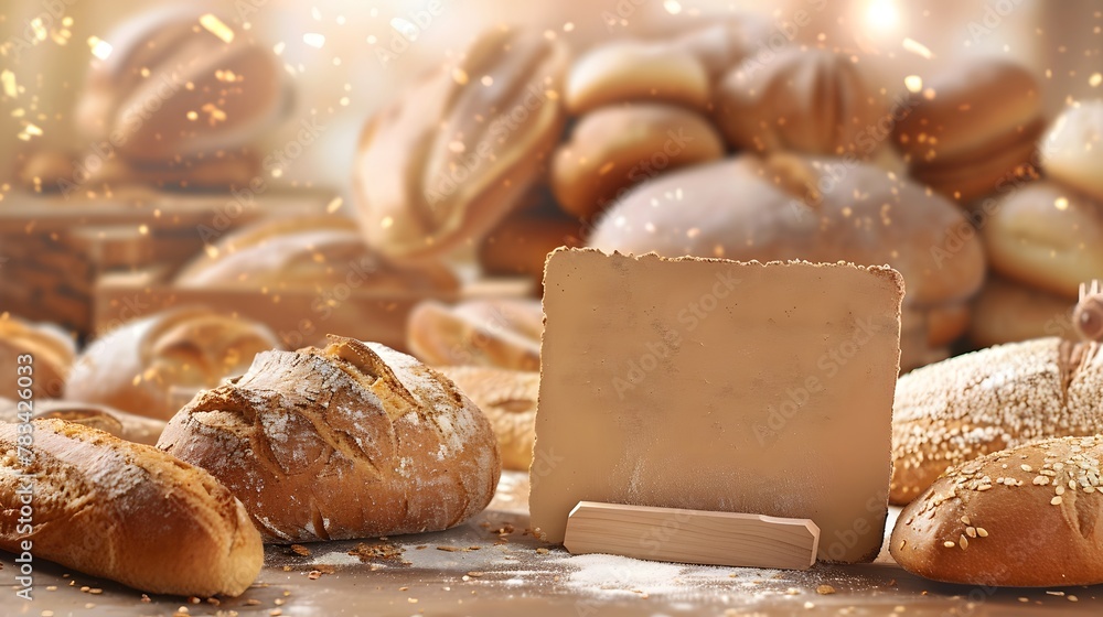 Foto de bread bakery shop or a supermarket bread section with empty ...