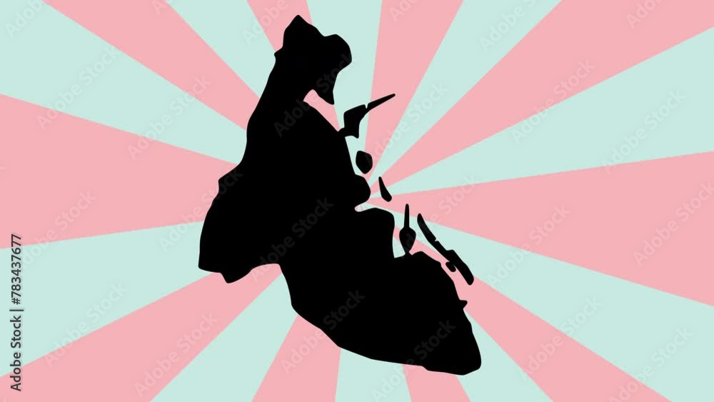 map of Sri Jayawardenepura Kotte in Sri Lanka with rotating background ...