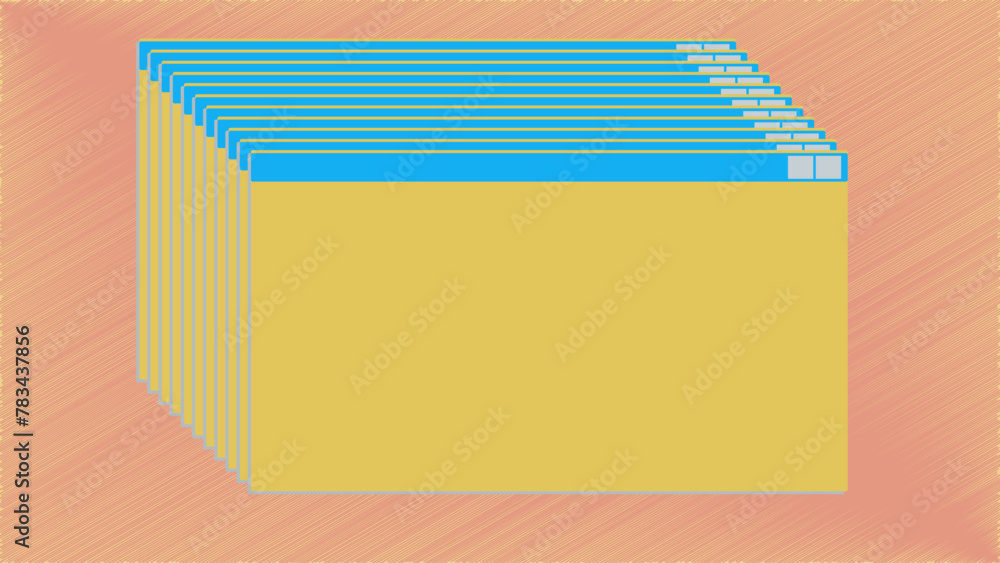 Empty error dialog box, 90s retro vaporwave aesthetics digital screen ...