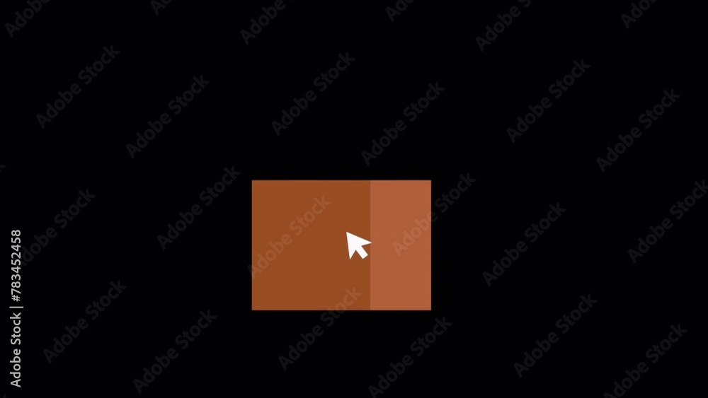 Cursor clicks on the box and animated elements comes out from the box ...