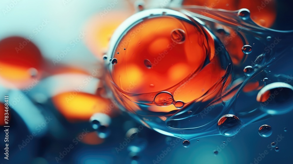 a combination of oil and water, a fantastic abstract macro background ...
