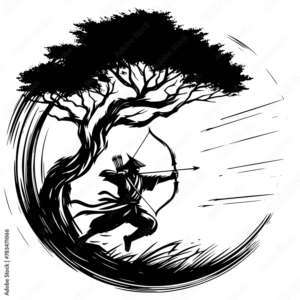 Vetor do Stock: Samurai Tree Of Life, Laser cut tree of life Svg ...