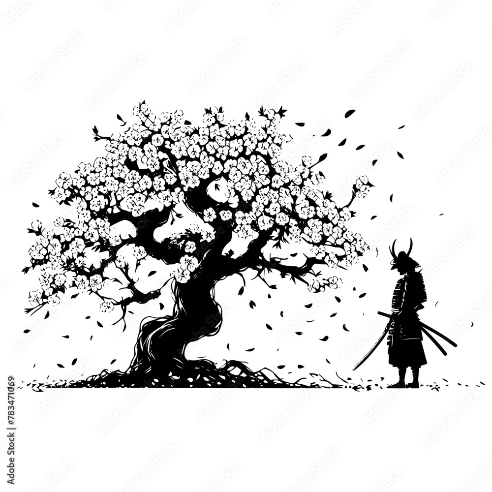 Vetor de Samurai Tree Of Life, Laser cut tree of life Svg, Samurai ...