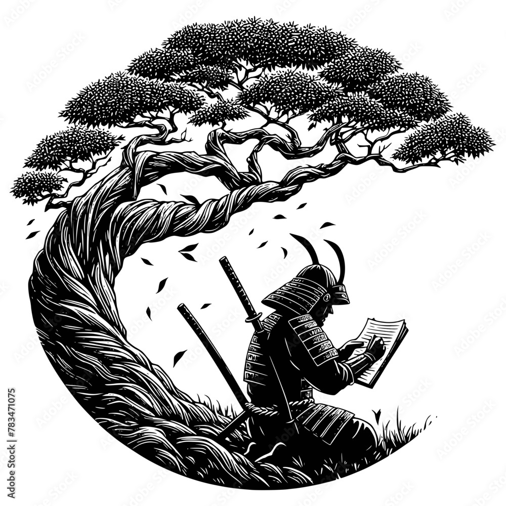 Vetor de Samurai Tree Of Life, Laser cut tree of life Svg, Samurai ...