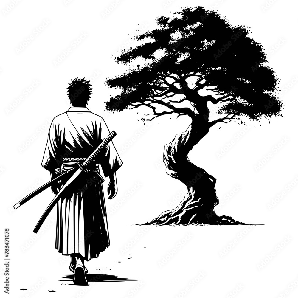 Vetor do Stock: Samurai Tree Of Life, Laser cut tree of life Svg ...