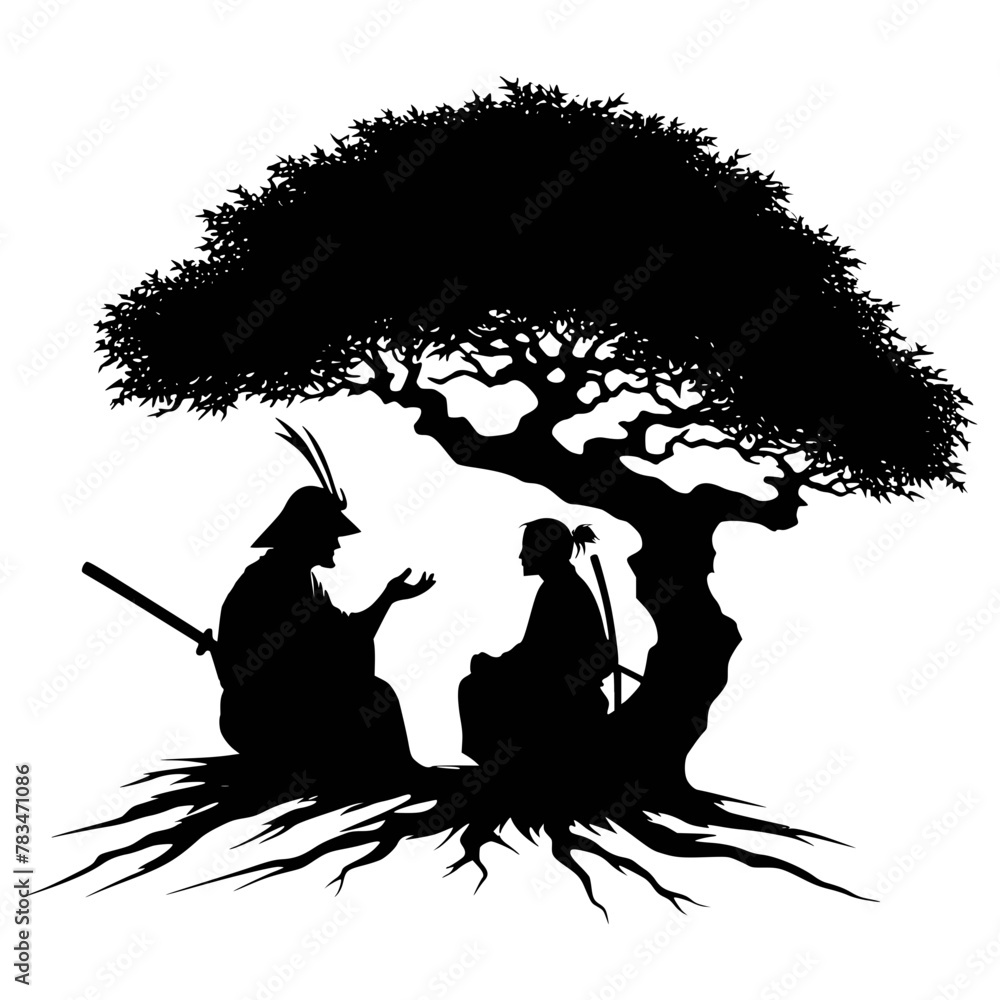 Samurai Tree Of Life, Laser cut tree of life Svg, Samurai Vector ...