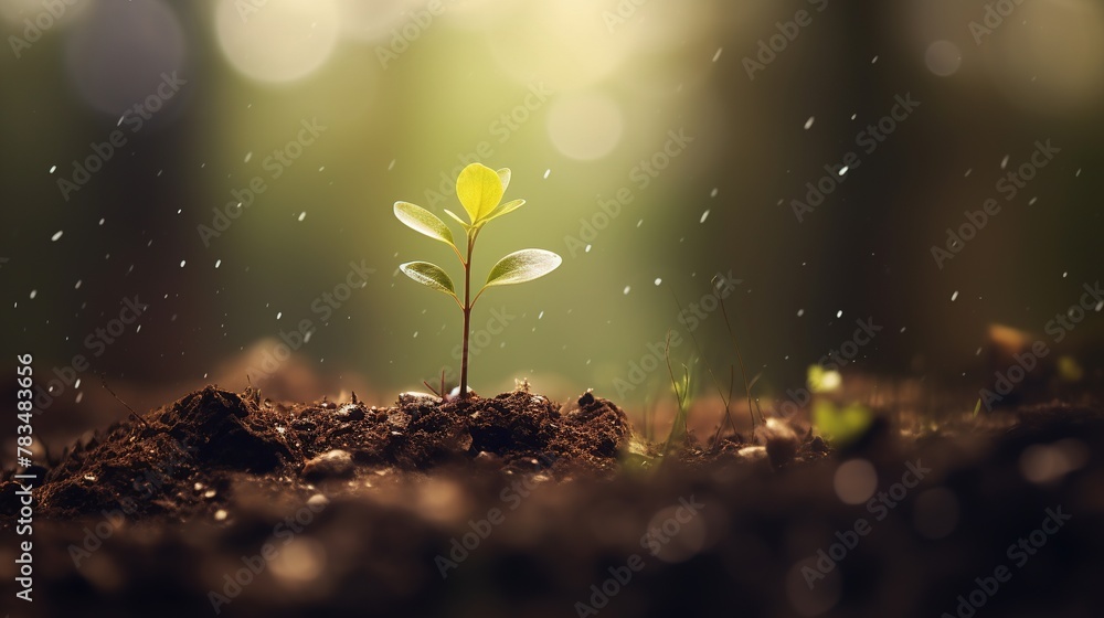 Planting seedlings young plant Growing, plant growth evolution from ...