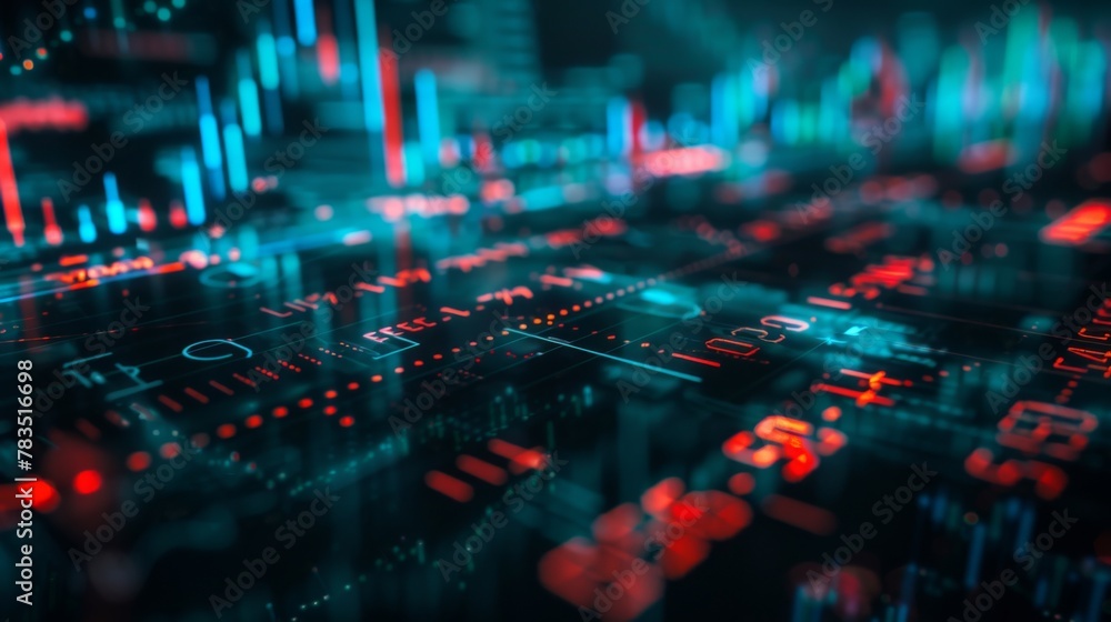 Stock graph and financial chart. Analyze stock market finance volume of ...