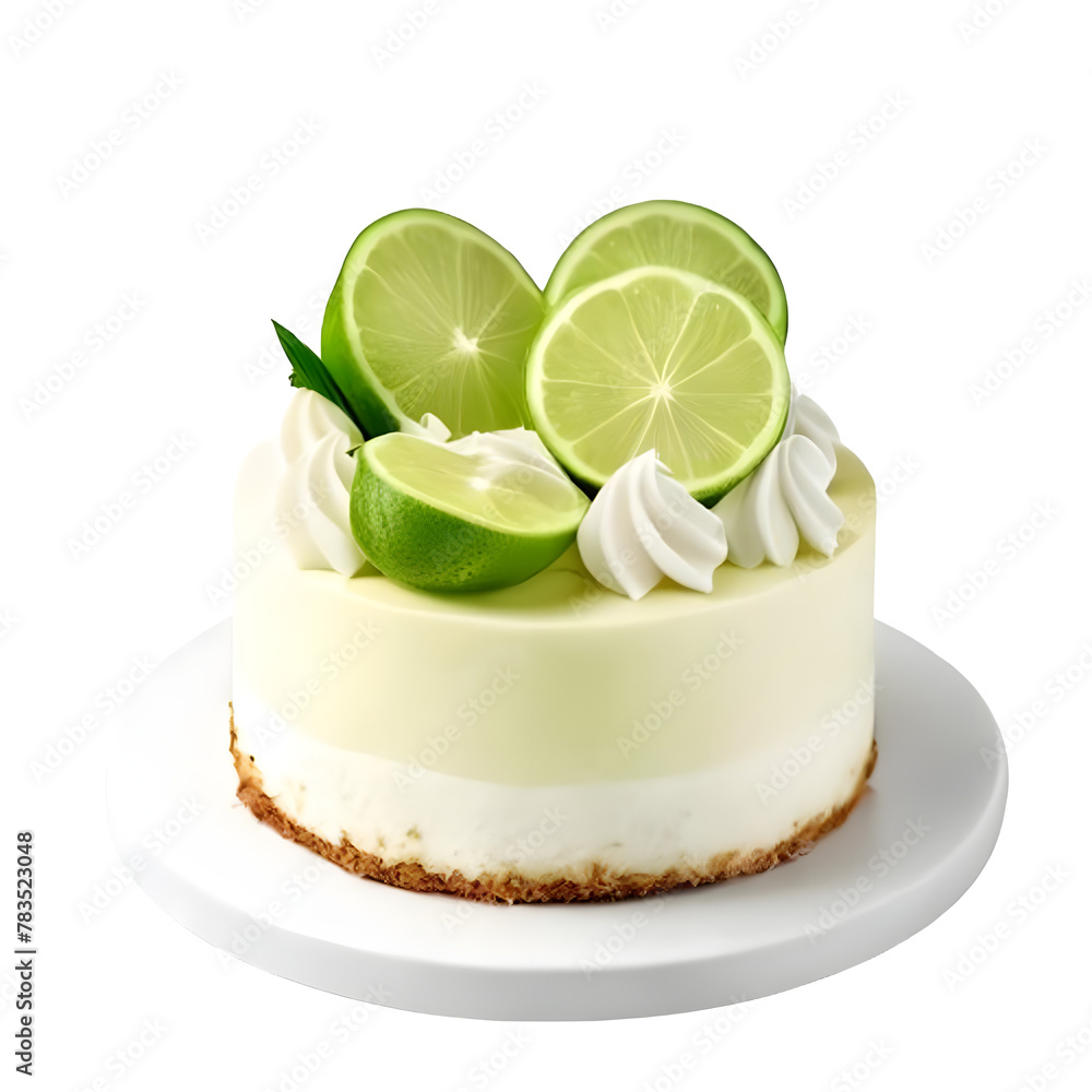 Lime coconut mousse cake on a transparent background, Birthday Cake ...