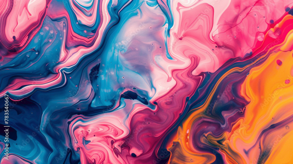 Fluid swirls of bold strokes merge effortlessly, creating an eye ...