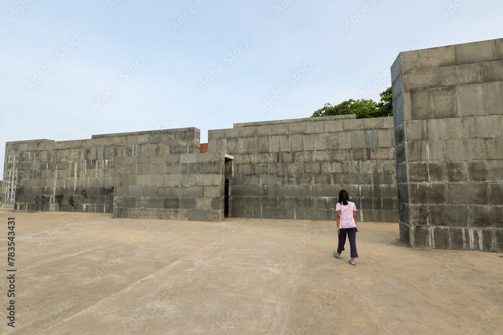 The Freedom Square on the Kozhikode beach Kerala India famous for ...