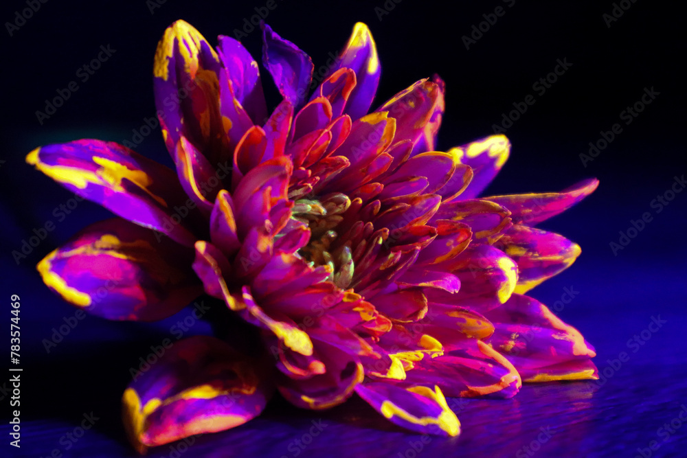 UV luminescent flower arrangement designed and shot by Adam Cole. Stock ...