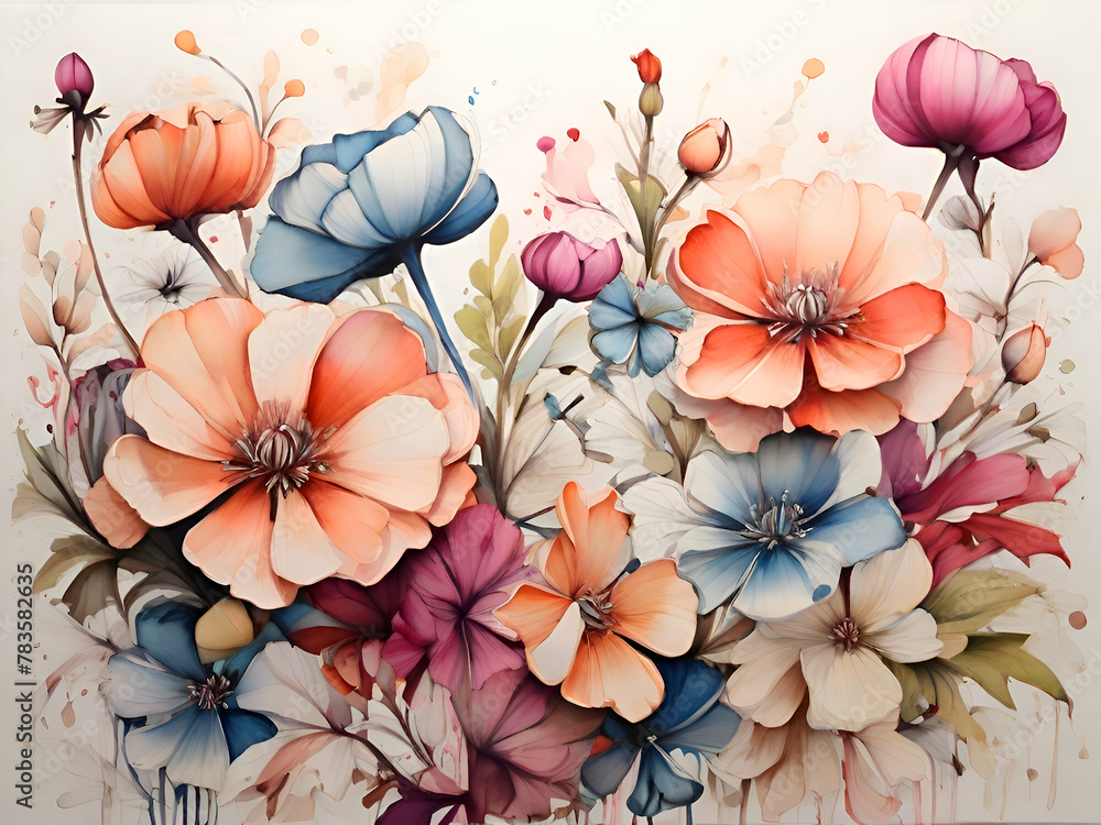 flowers background, Editable art template, Poster flyer editable ...