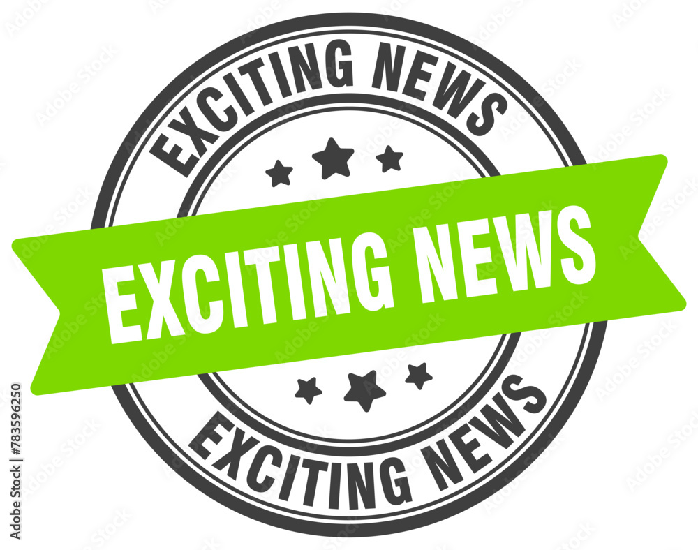 exciting news stamp. exciting news label on transparent background ...