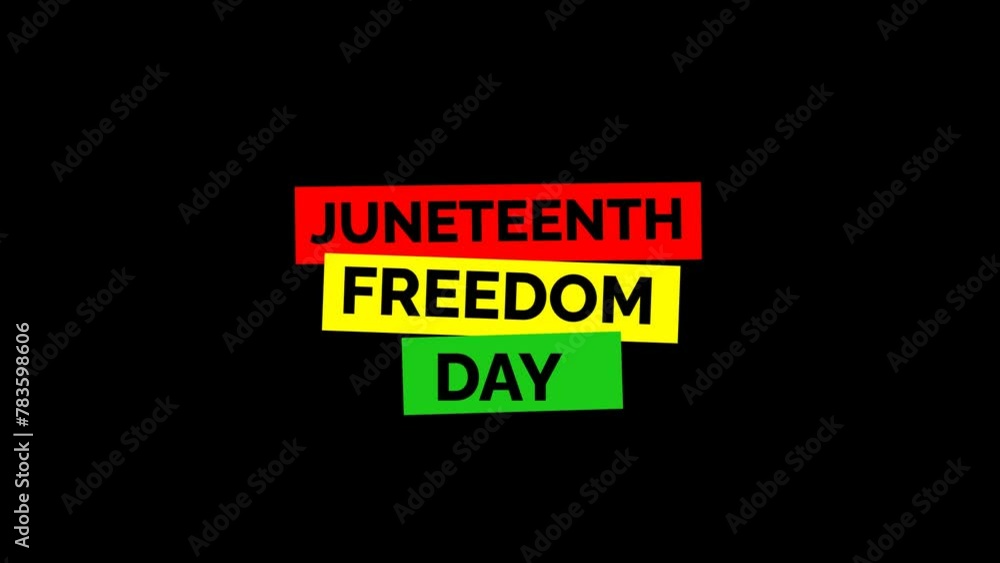 Juneteenth day Black History Month border and frame Animation ...