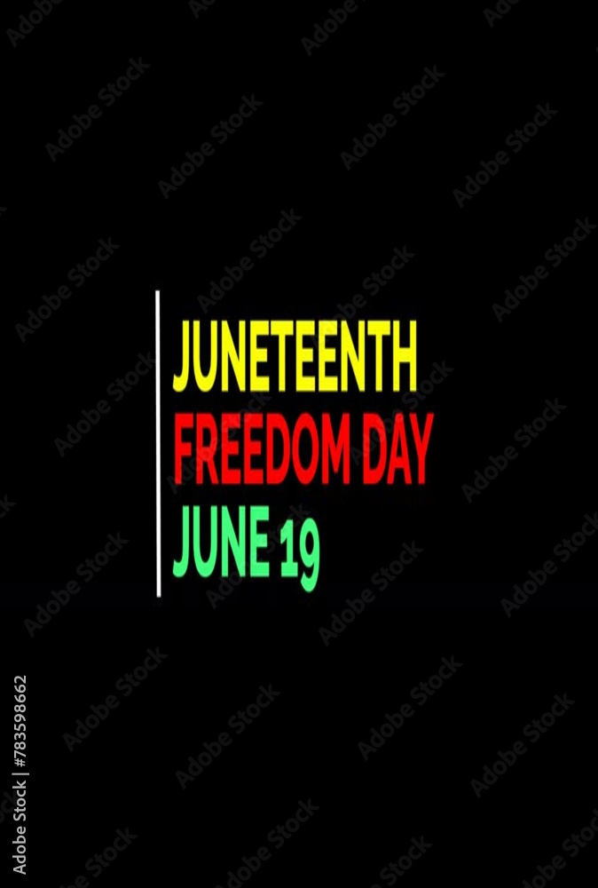 Juneteenth day Black History Month border and frame Animation ...