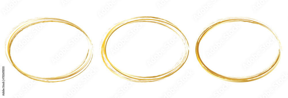 Gold glittering circle of paint golden glitter texture. Abstract gold ...