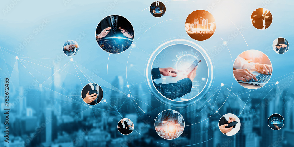 Communication technology , smart connection IOT and people network ...