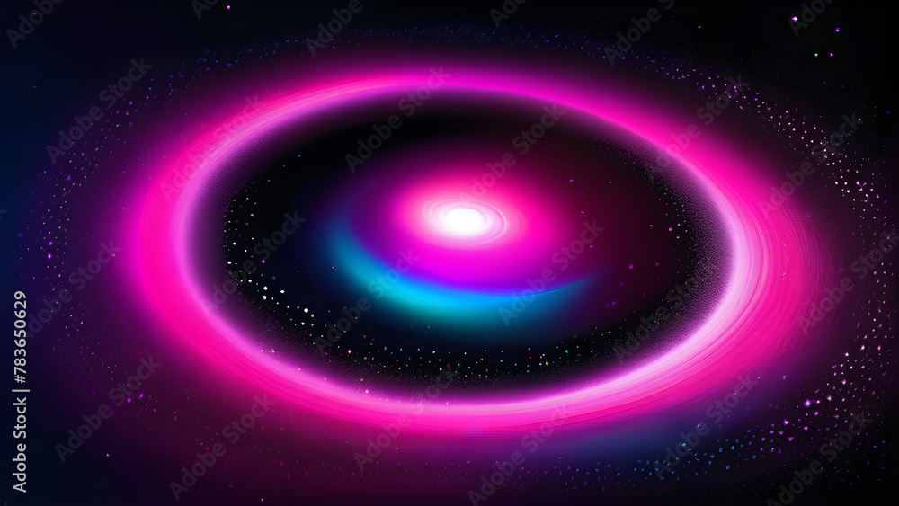 Radiant Pink Black Hole Background, Enchanting Pink Hue in Black Hole ...