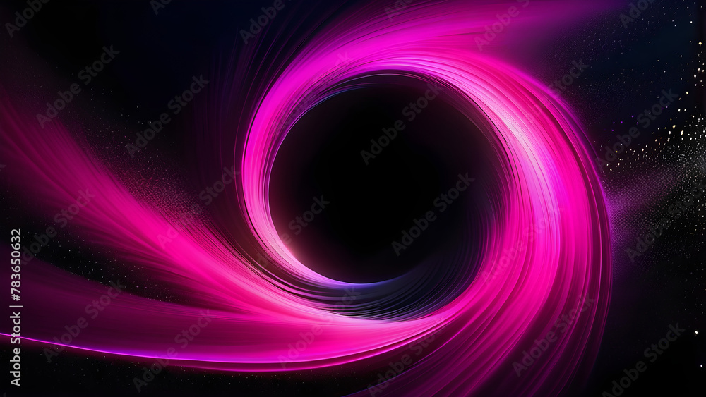 Radiant Pink Black Hole Background, Enchanting Pink Hue in Black Hole ...