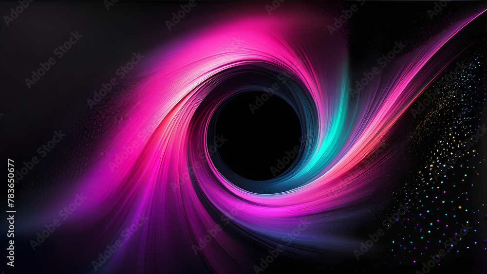 Radiant Pink Black Hole Background, Enchanting Pink Hue in Black Hole ...