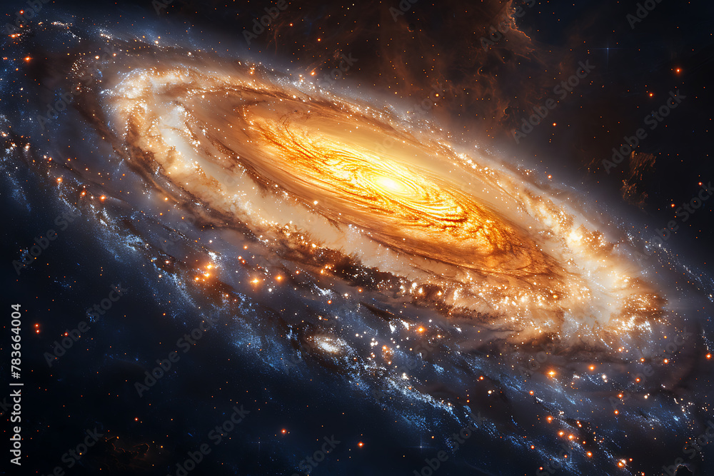 Vibrant digital rendering of deep space featuring a mesmerizing nebula ...