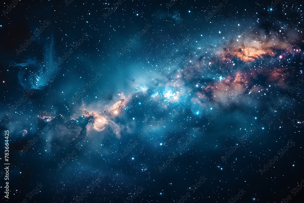 Stunning digital artwork of deep space, featuring a captivating blend ...