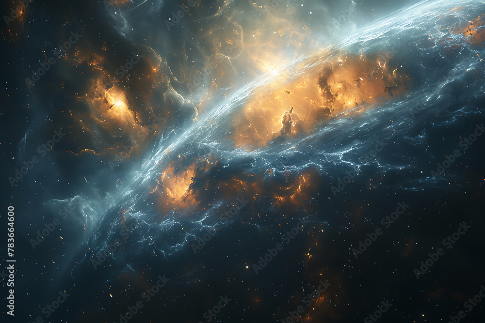 Stunning digital artwork of deep space, featuring a captivating blend ...