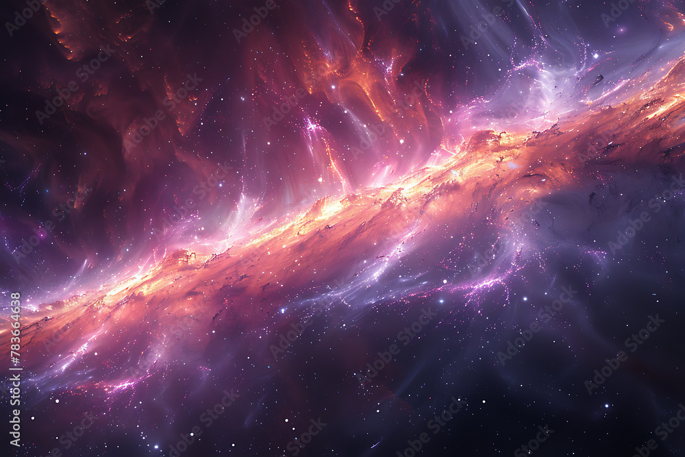 Stunning digital artwork of deep space, featuring a captivating blend ...