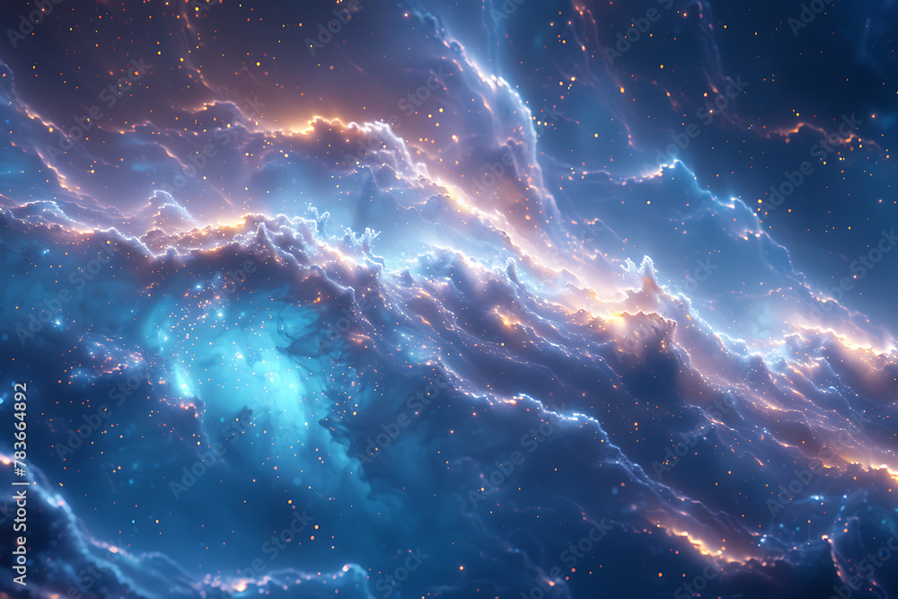 Stunning digital artwork of deep space, featuring a captivating blend ...