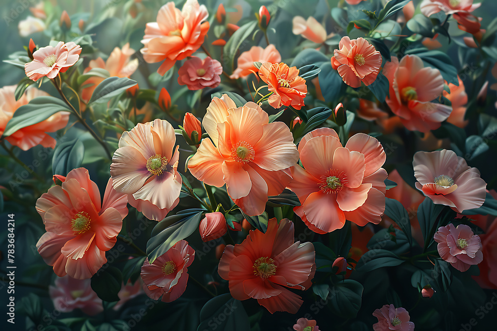 Vibrant floral wallpaper featuring a beautiful arrangement of colorful ...