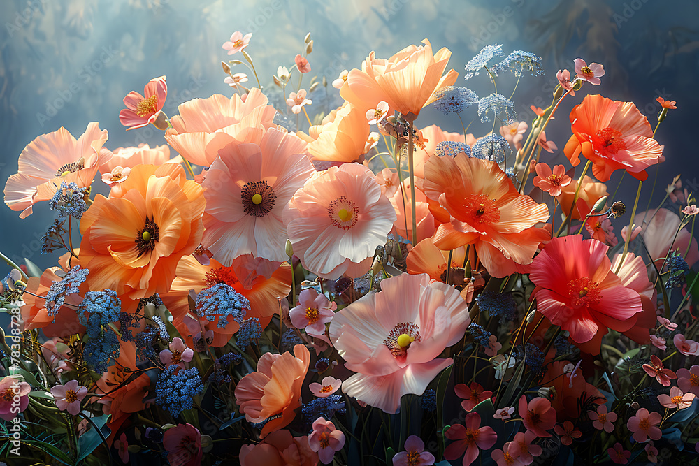 Captivating floral wallpaper featuring a stunning assortment of vibrant ...
