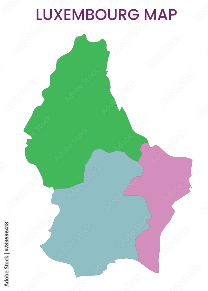 High detailed map of Luxembourg. Outline map of Luxembourg. Europe ...