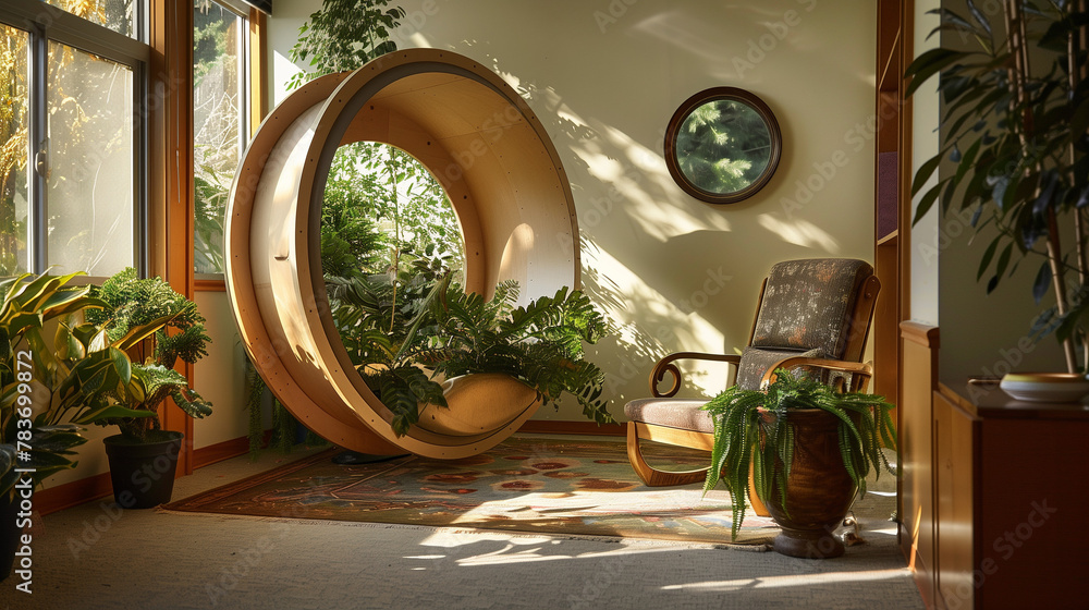candid photo of spherical room for reflection intergenerational care ...