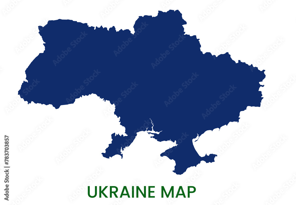 High detailed map of Ukraine. Outline map of Ukraine. Europe Stock ...