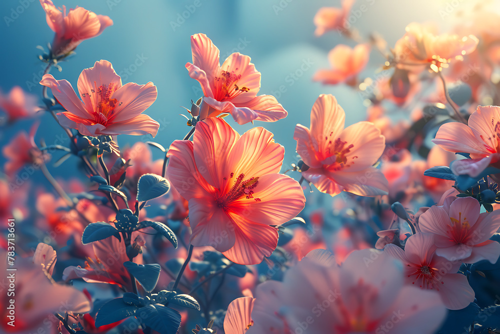 Vibrant floral wallpaper featuring a beautiful arrangement of colorful ...