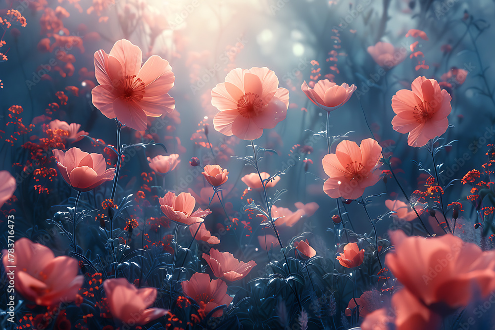 Vibrant floral wallpaper featuring a beautiful arrangement of colorful ...