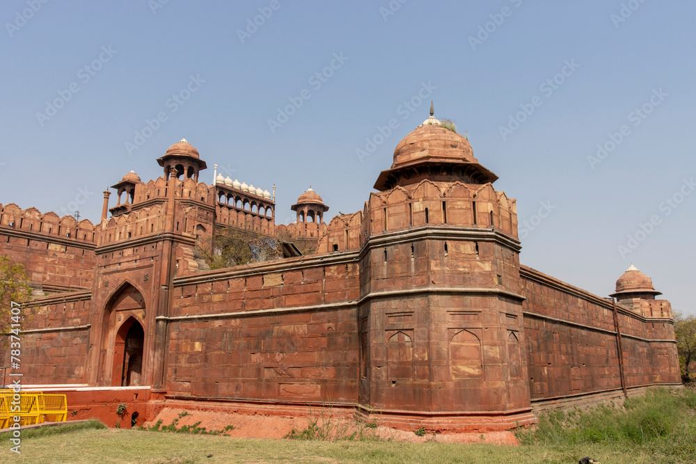 Entrance gate of Lal Qila the Red Fort in Old Delhi, India, Asia Stock ...
