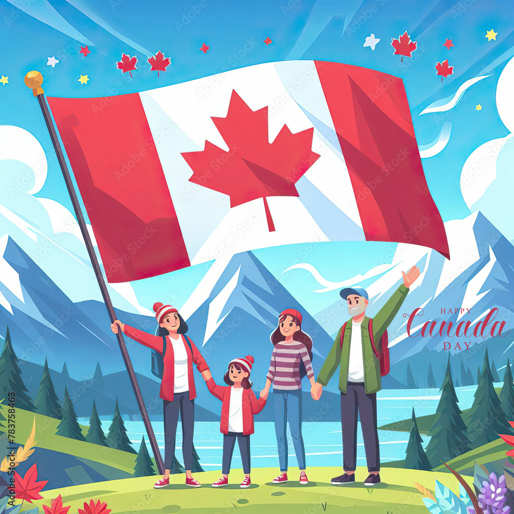 Canada Day, Post, Canada Day Poster, Background With. Happy Canada Day ...