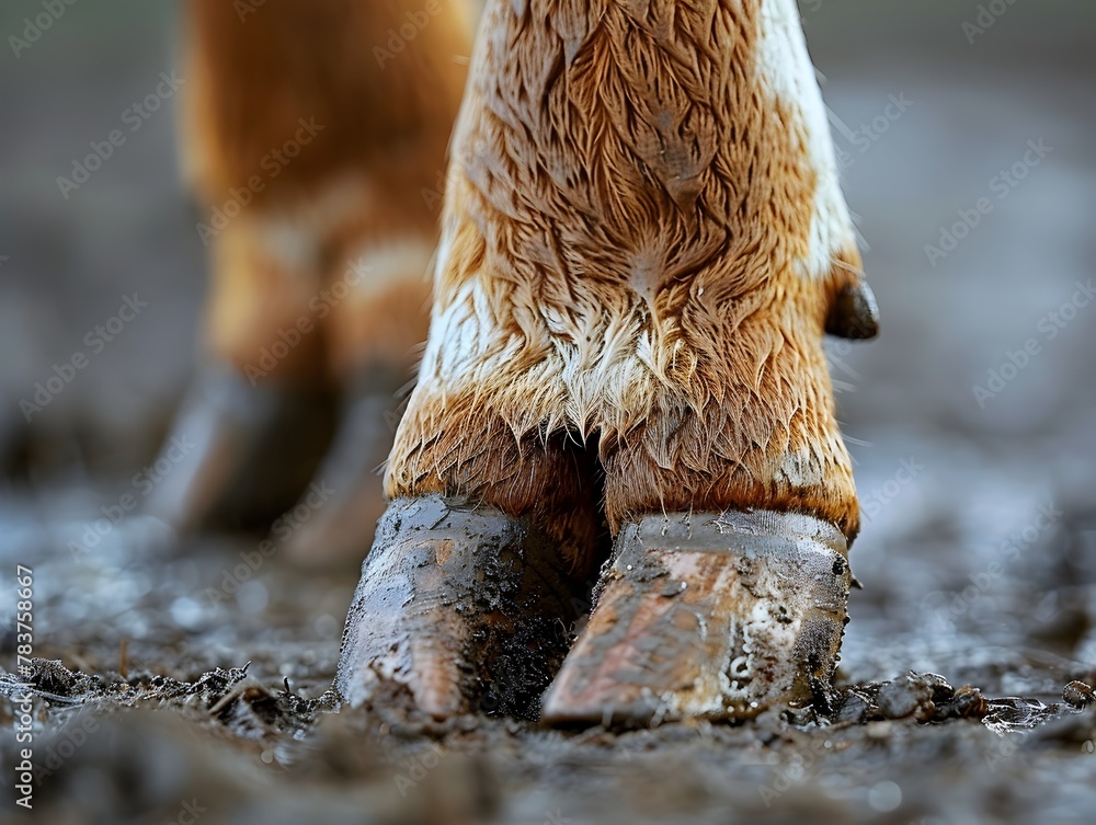 Detailed Shot of a Cow Hoof Highlighting the Overlooked Aspects of ...