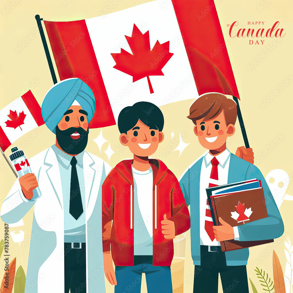 Canada Day, Post, Canada Day Poster, Background With. Happy Canada Day ...