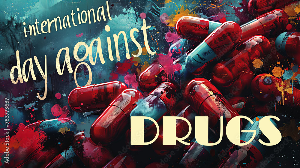 Impactful artwork representing the International Day Against Drugs ...