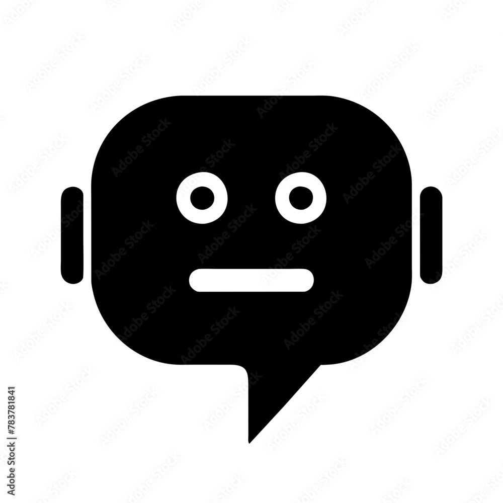 Ai Chatbot icon vector graphics element silhouette sign symbol ...