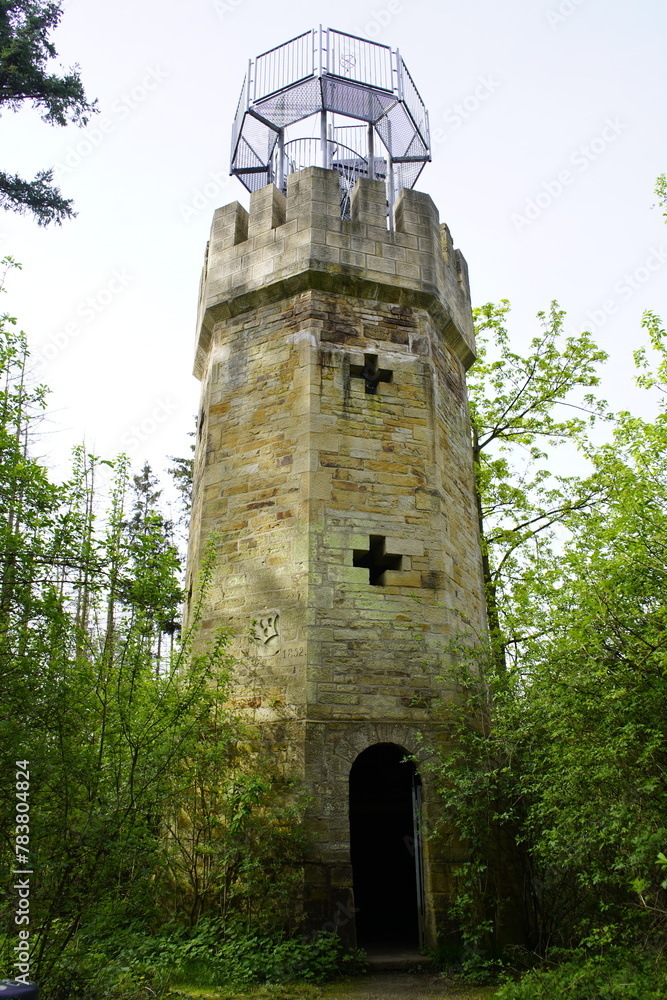 The Belvedere Tower, also called the Strutzberg Tower because of its ...
