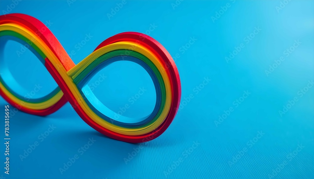 Rainbow colored infinity symbol of autism disorder, neurodiversity ...