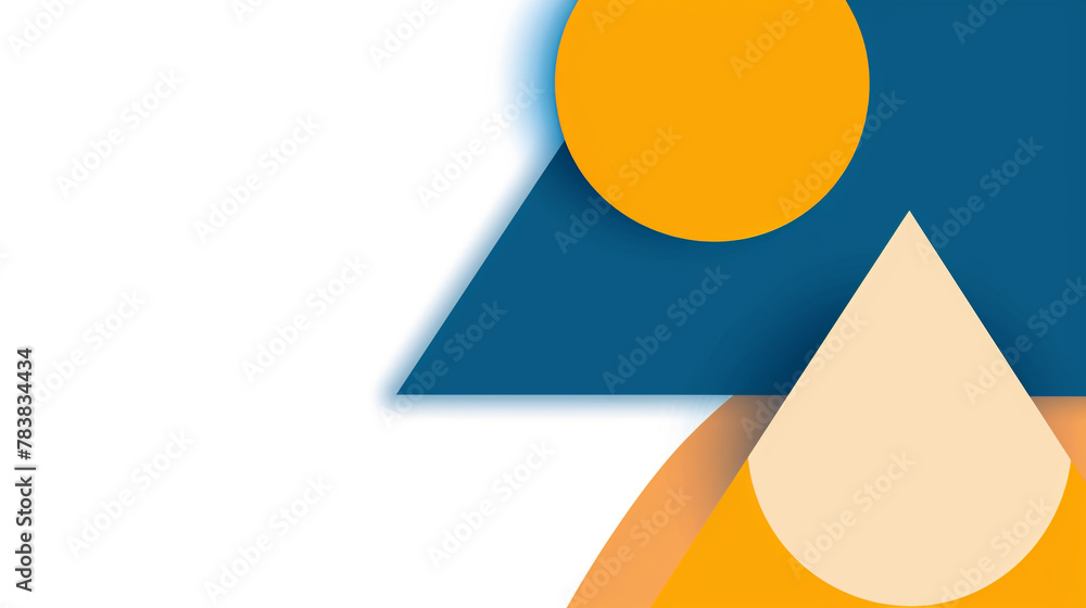 2D image of a geometric art featuring a triangle and a circle that are ...