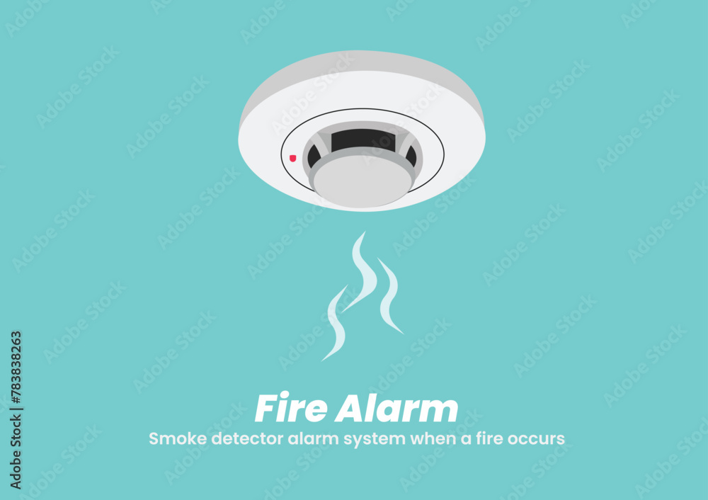 Fire detection device with a sensor that can detect smoke. Early fire ...